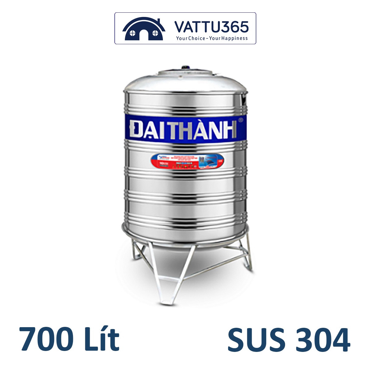 Bồn nước Inox Đại Thành 500L ngang SUS304 Giá Siêu Rẻ