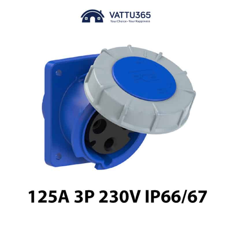 F443-6 - Ổ cắm gắn âm 3P 125A 230V 6H IP66/67 | Vật Tư 365