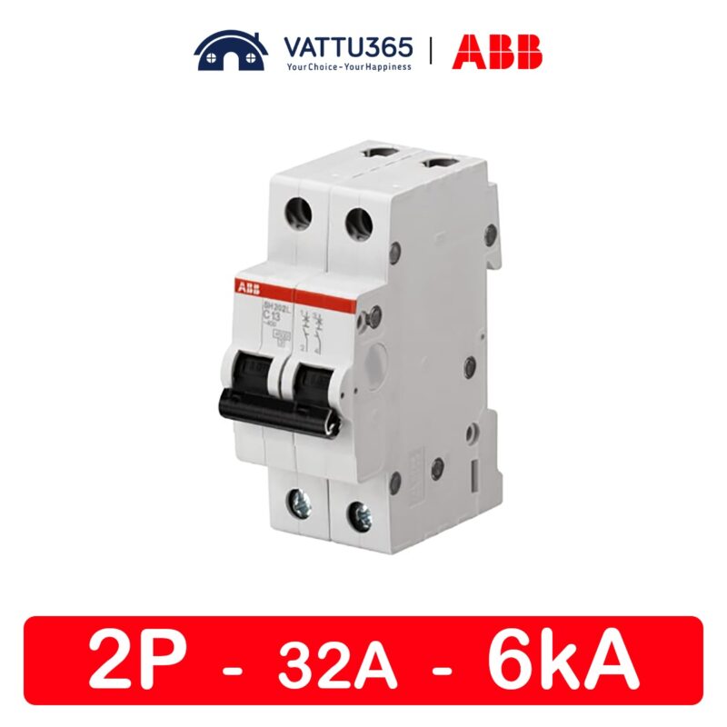 MCB ABB 2P 6kA | 6A, 10A, 16A, 20A, 25A, 32A, 40A, 50A, 63A