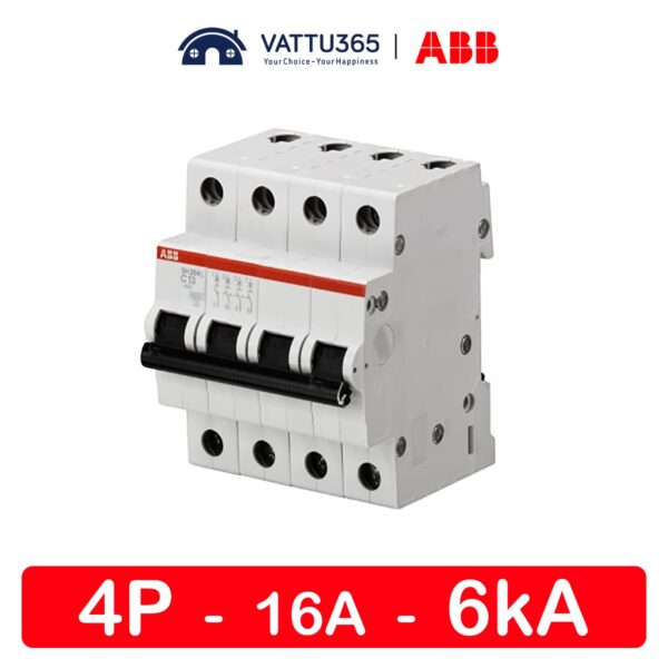 MCB ABB 4P 6kA | 6A, 10A, 16A, 20A, 25A, 32A, 40A, 50A, 63A