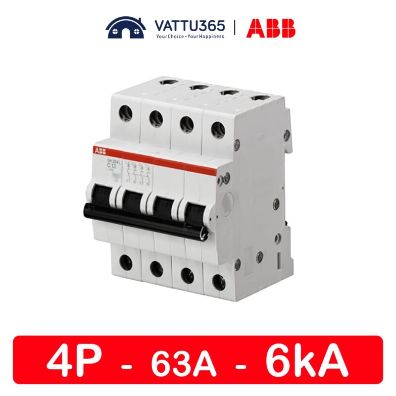 MCB ABB 4P 6kA | 6A, 10A, 16A, 20A, 25A, 32A, 40A, 50A, 63A