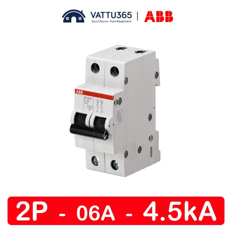 MCB ABB 2P 4.5kA | 6A, 10A, 16A, 20A, 25A, 32A, 40A, 50A, 63A