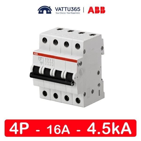 MCB ABB 4P 4.5kA | 6A, 10A, 16A, 20A, 25A, 32A, 40A, 50A, 63A
