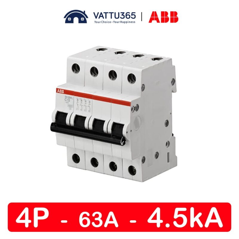 MCB ABB 4P 4.5kA | 6A, 10A, 16A, 20A, 25A, 32A, 40A, 50A, 63A