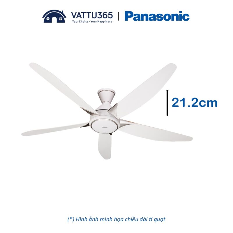 Quạt trần Panasonic F-60GDS-WS Ti 21cm, Trắng, Động cơ DC